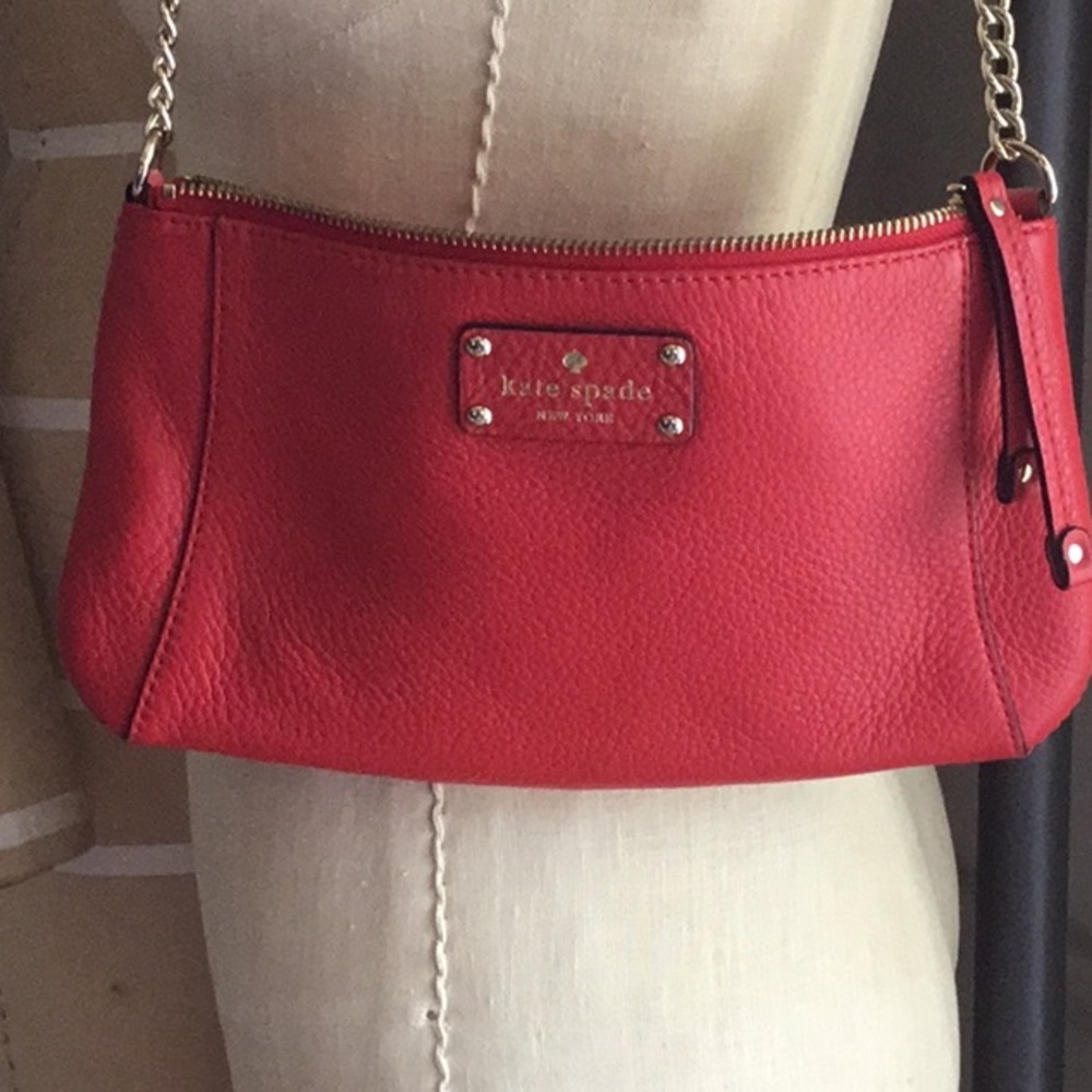 Kate Spade Red Leather Shoulder Bag - Gem